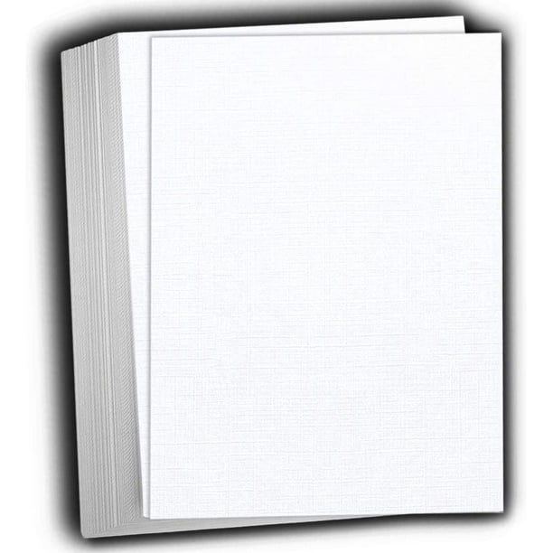 Hamilco White Linen Textured Cardstock Thick Paper - 8 x 10" Heavy ...