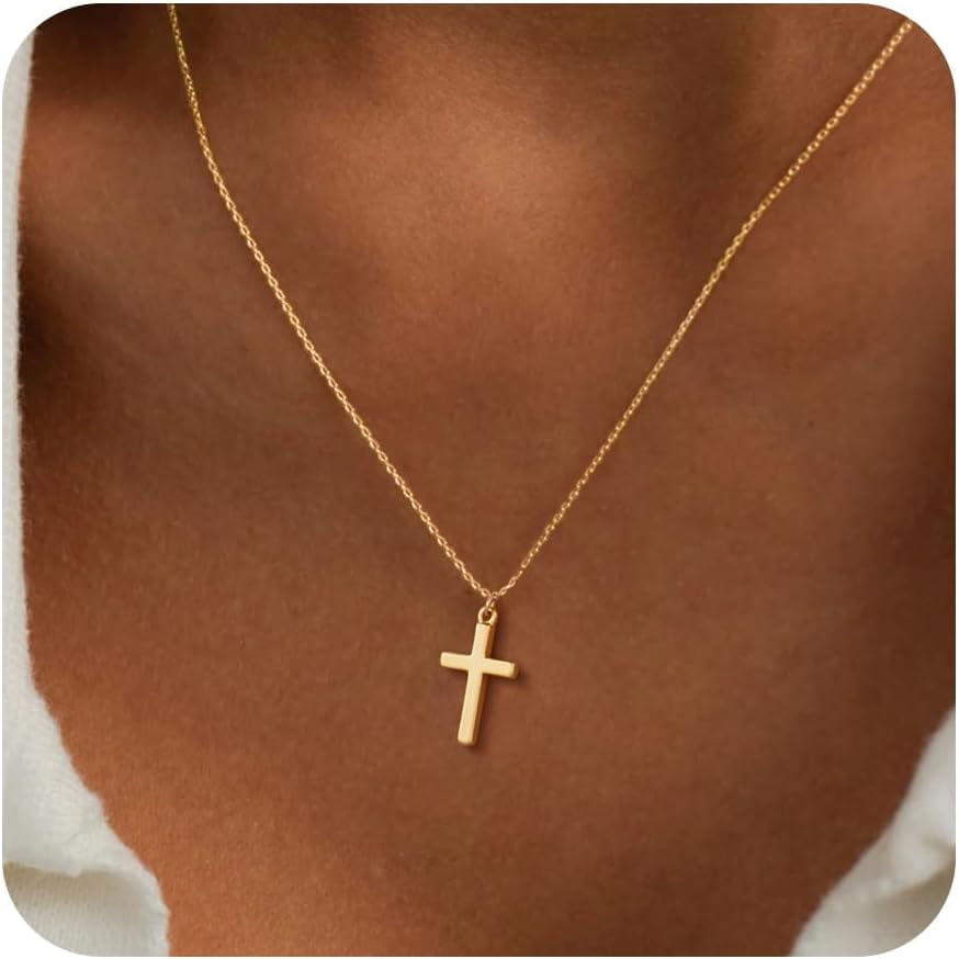 Click here for Salafire 14k Cross Necklace For Women Gold Plated... prices