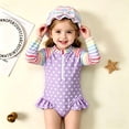 CHENge Toddler Swimsuit Girl One Piece Regular Fit Floral Stretchy Upf ...