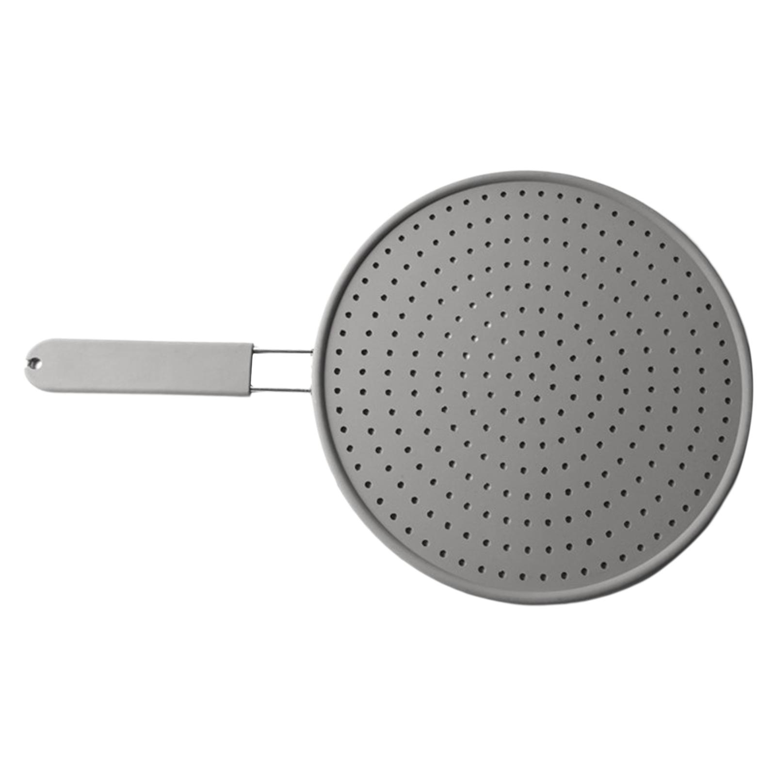 Silicone Splatter Screen with Handle Round Multifunctional Oil Guard ...