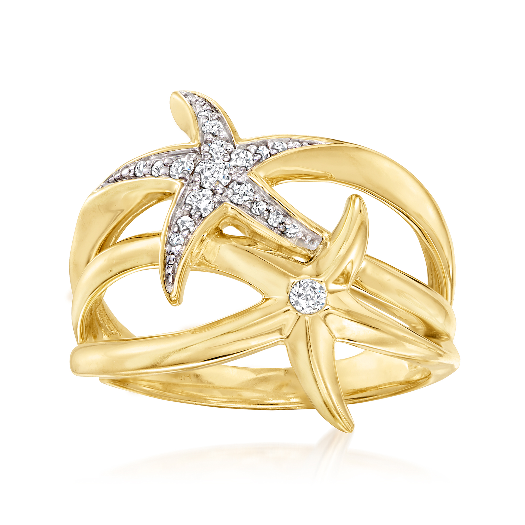 Diamond Starfish Ring