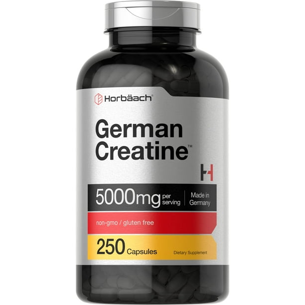 Suplemento Horbäach de monohidrato de creatina alemana 5000 mg 250 ...
