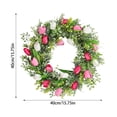 Spring Wildflower Wreath, Floral Door Hanger with Lavender Daisy for ...