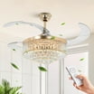 FINE MAKER 42-inch modern smart retractable ceiling fan, living room ...