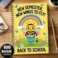BIZHUA Motivational Bee Spiral Notebook Yellow, Inspiring Insect Coil ...