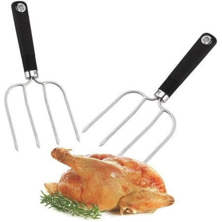 Stainless Steel Turkey Lifters Fork, Poultry Chicken Fork, Thanksgiving ...