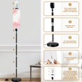 Floor Lamp Abstract rose blush liquid watercolor golden lines dots ...