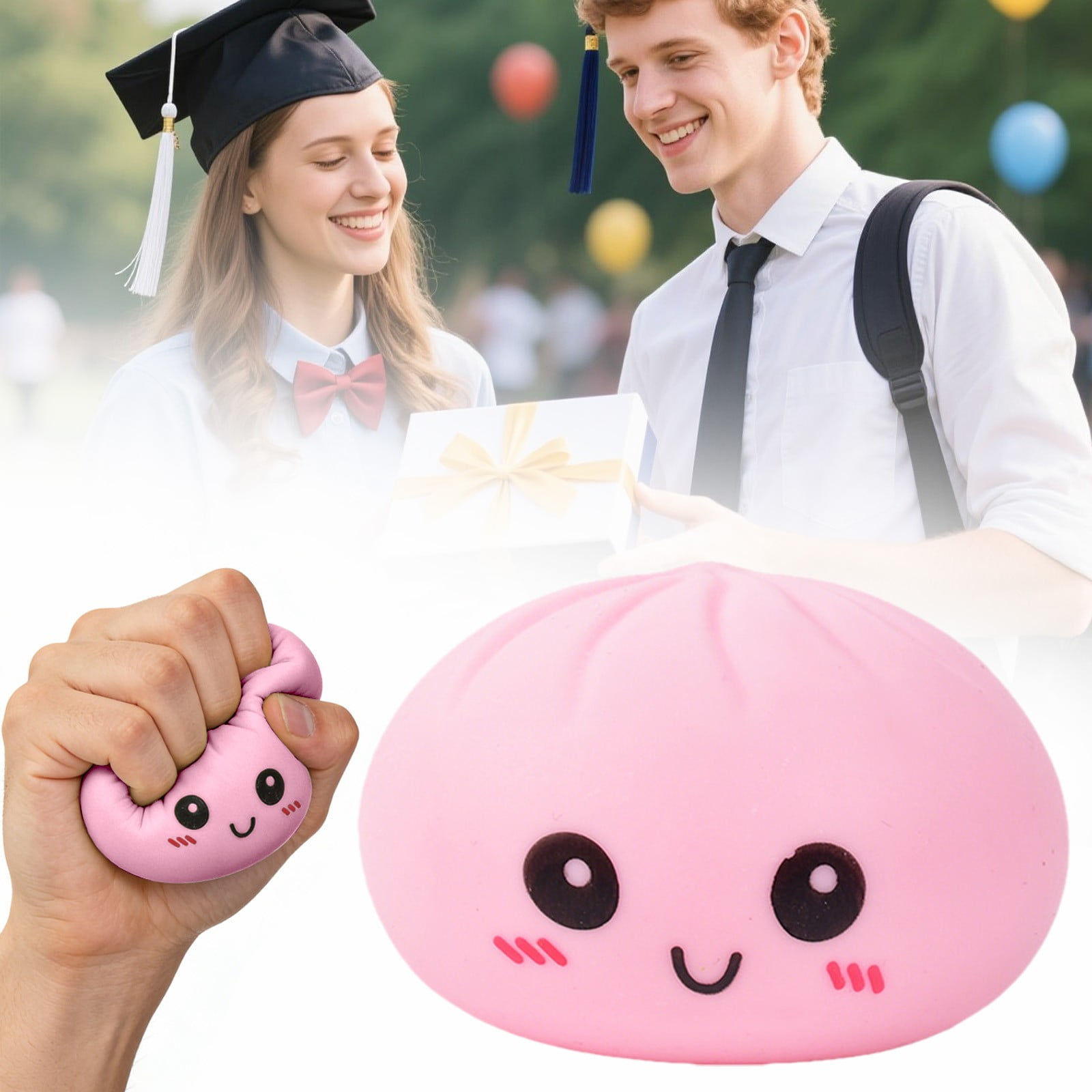 Click here for Boltforge Stuffed Bun Shape Toy Dumpling Colorful... prices