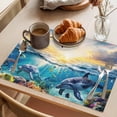 Blue Ocean Turtle Placemats Set of 12,Cotton Linen Fabric Place Mats ...