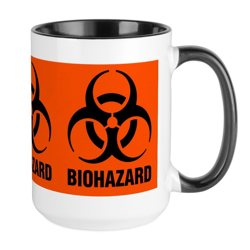 CafePress - Large Biohazard Mug - 15 oz Ceramic Large Mug - Walmart.com