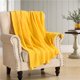 Mainstays Oversized Plush Throw with Poms, Sunray Yellow, 50"x70 ...