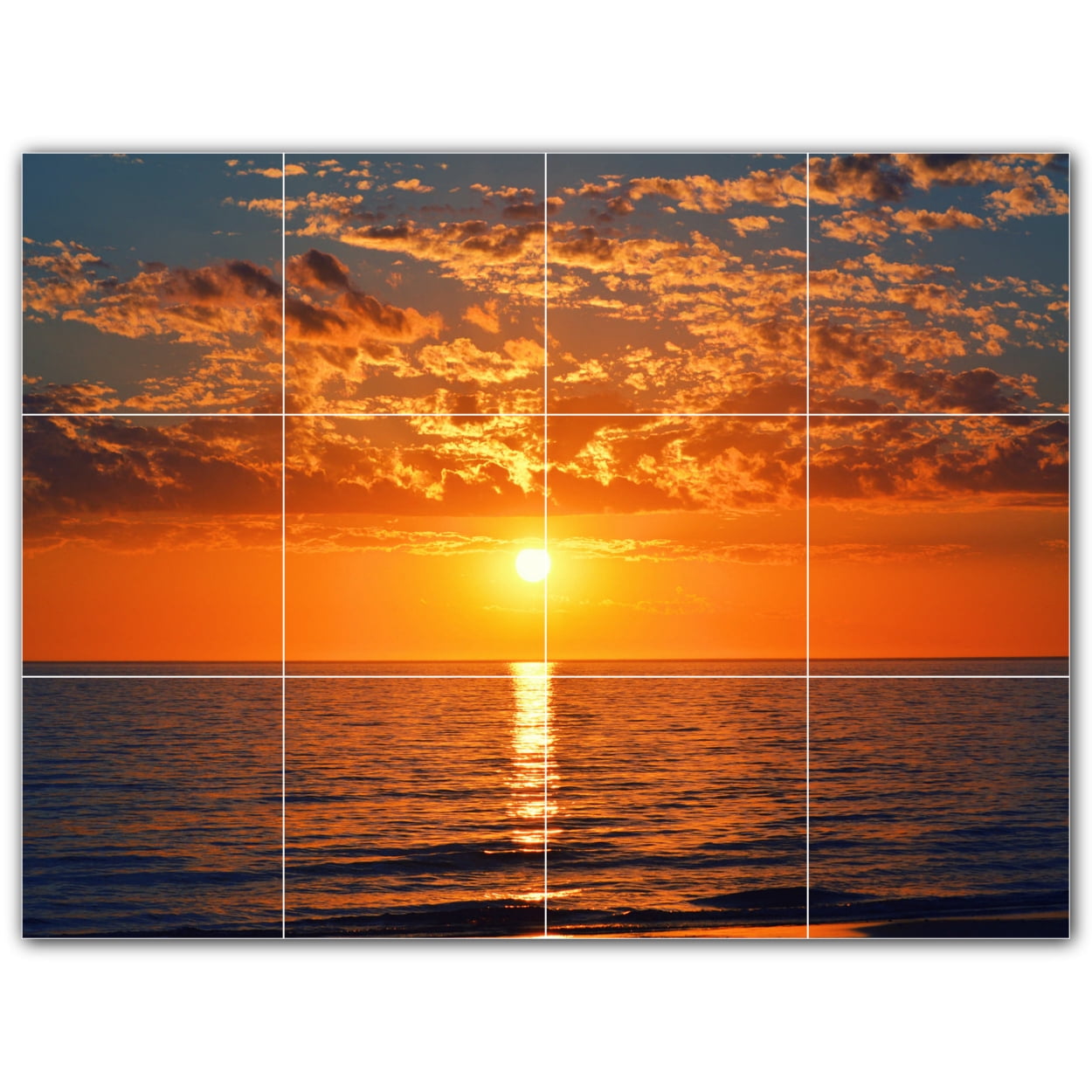 Picture-Tiles.com: Sunset Ceramic Tile Wall Mural WAL501002-43M. 24"W x ...