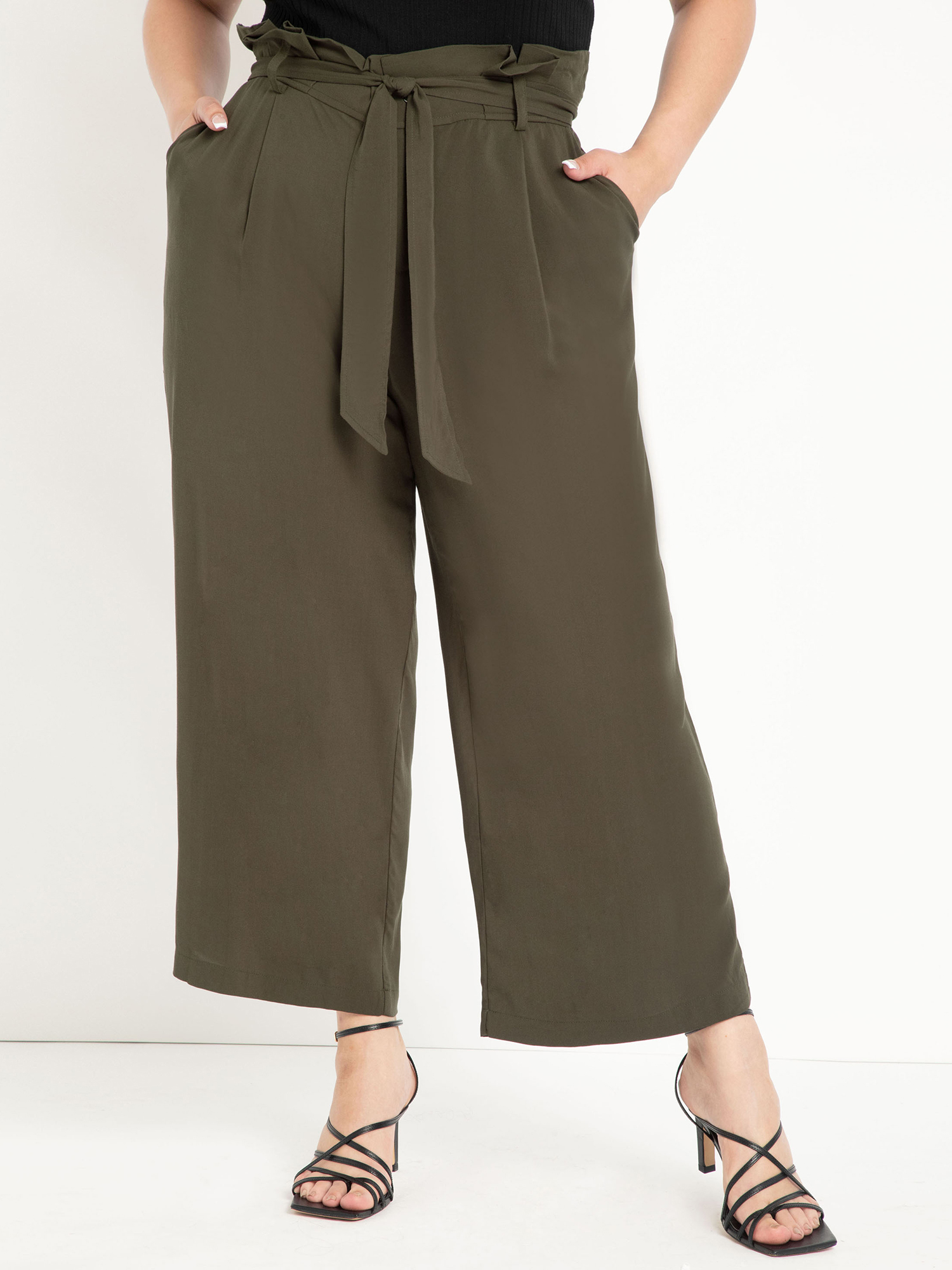 ELOQUII Elements ELOQUII Elements Women s Plus Size Paper Bag Waist ELOQUII Elements ELOQUII Elements Women s Plus Size Paper Bag Waist