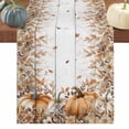 Autumn Thanksgiving Pumpkin Rose Table Runner 13x70in Non-Slip Cotton ...