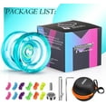 Magicyoyo Responsive Crystal Green Yo-Yo with Unresponsive Bearing and 12 Strings for Beginners ...