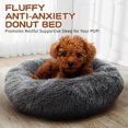 Calming Dog & Cat Bed, Anti-Anxiety Donut Washable Warming Soft Pet Bed ...