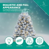 Naomi Home 7.5ft Brittany Nevada Christmas Tree with 650 Warm Lights ...