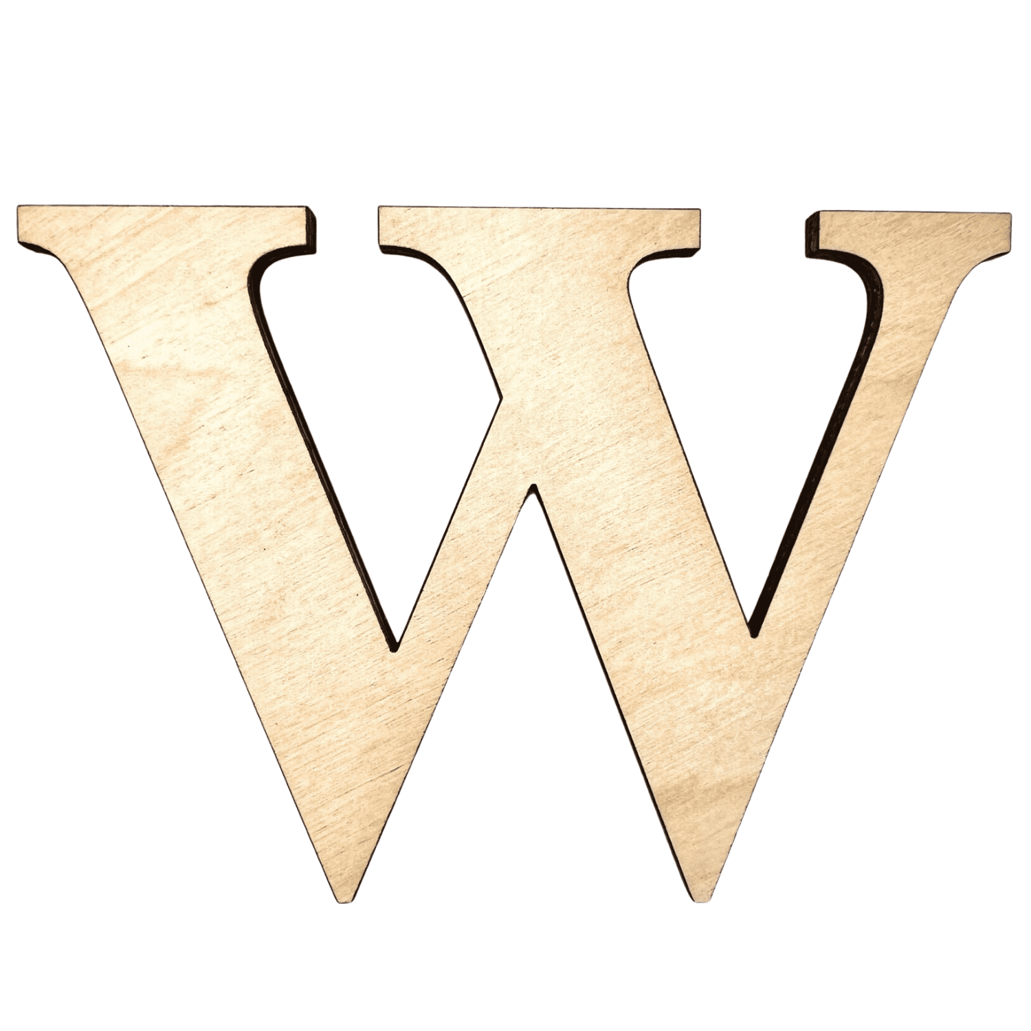 5" Tall Birch Letter W | 1/4" Thick Birch Plywood| Krafty Supply ...