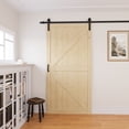 42"x84" 84" Height Modern Sliding Barn Door, Primed Paintable Surface ...