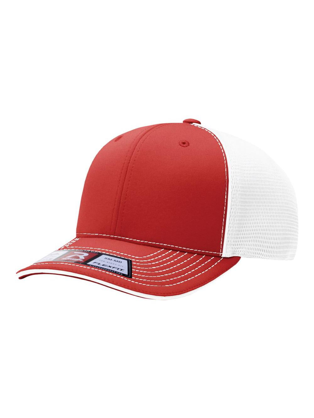 Richardson - Fitted Pulse Sportmesh with R-Flex Cap - 172 - Red/ White ...