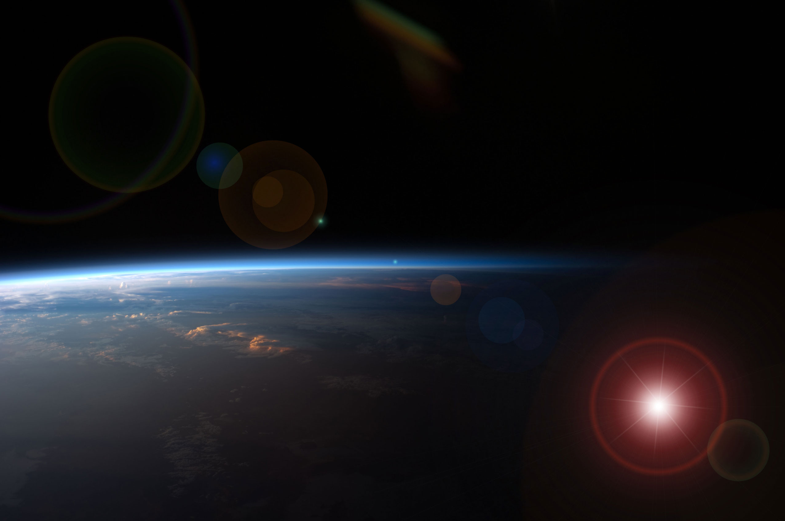 Earth Horizon, Space View 24"x36" Photo Print Poster Universe Astronomy ...