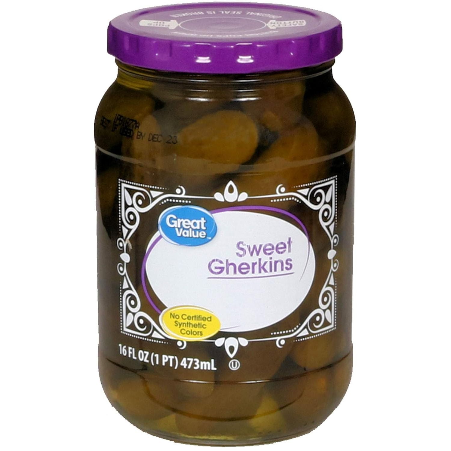Great Value Sweet Gherkins, 16 oz (1 Jar) - Walmart.ca