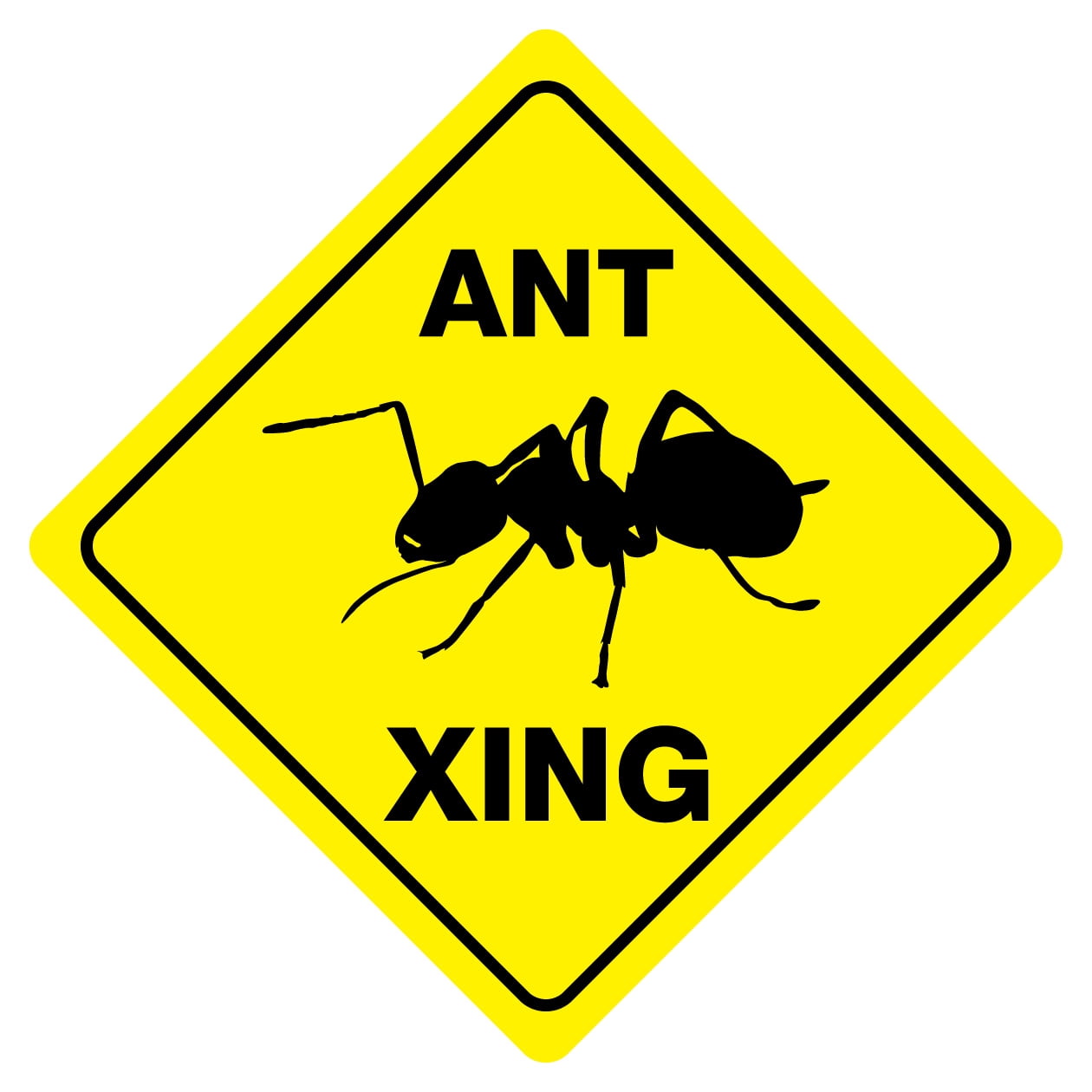 ANT CROSSING Funny Novelty Crossing Sign - Walmart.com