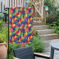 Abstract Geometric Garden Flag 28x40 Inch Color Modern Artificial Shape ...