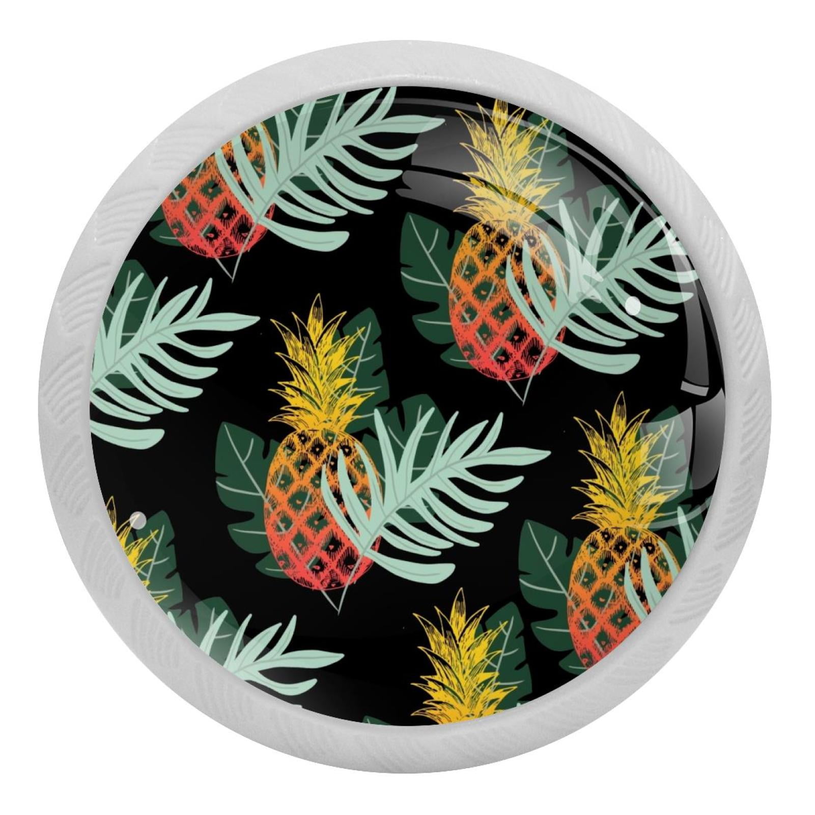 4PCS Round Pineapple Cabinet Fluorescence Knob Glowing in the Dark ...