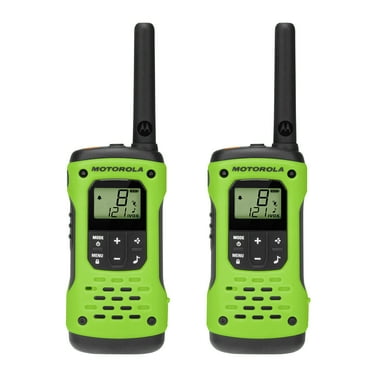 Motorola T803 Two-Way Handheld Radio, 35 mi. Range, Bluetooth, Dock, 2-Pack (Lime Green ...
