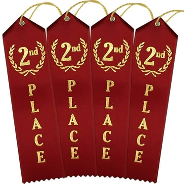 RibbonsNow 1st Place Award Ribbons - 25 Blue Ribbons with Card & String ...