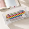 Anckoeil Transparent Pencil Case, Portable Snap Closure Organizer Pouch ...