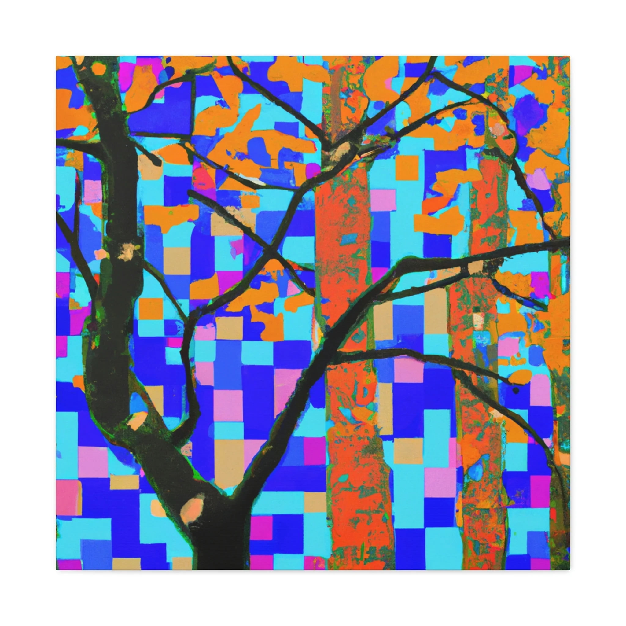 Beech Tree Pointillism. - Canvas - Walmart.com