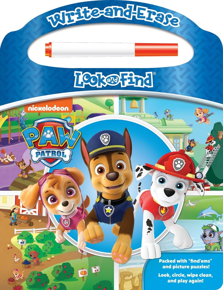 Pre-Owned Nickelodeon Paw Patrol: Write-And-Erase Look and Find (Board ...