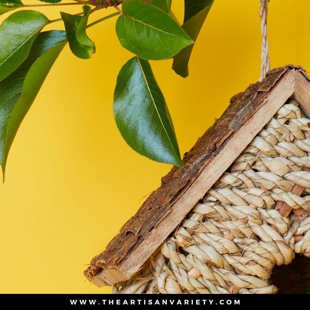 Philippines Hand Woven Natural Buri Rope Bird House Outdoor & Gardening ...