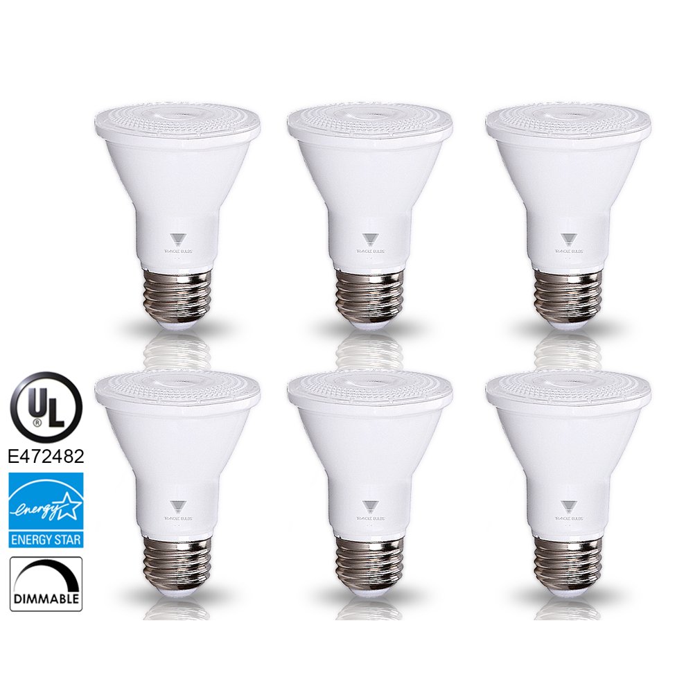 Triangle Bulbs LED Bulbs (6 Pack) 7-Watt (50-Watt) PAR20 LED Flood ...
