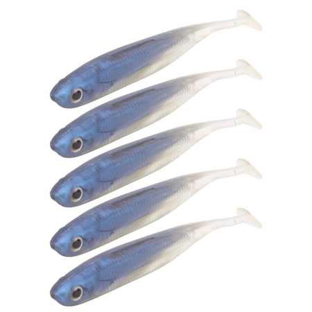 Gupbes 5 Pcs/Lot Portable Artificial Fish Shape Bait Simulated Soft ...