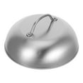 NICERIO Plated Silver Stainless Steel Dome Lid for Outdoor Grill Pan ...