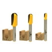 4 Bit Round Nose Router Bit Set- Plunge - 1/4" Shank - Yonico 14460q ...