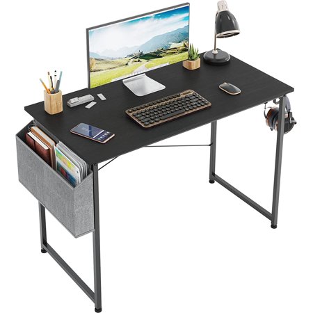 Hantdan Computer Desk with Storage Bag, 39 Inch Home Office Desk, Study ...