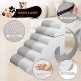 Topmart Large Soft 6-Step Pet Stairs for Dogs, High-Density Sponge, For ...