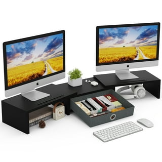 Rolodex ROL82430 Wood Tone Monitor Stands, Black - Walmart.com