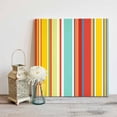 Colorful Geometric Stripes Canvas Artwork Painting Art, Red Blue Yellow ...