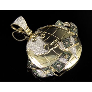 10K Yellow Gold Real Diamond Greek Medallion Photo Pendant 1 CT 1.8 ...