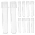 ETHZZLE 10Pcs Transparent Polypropylene Conical Bottom Sample Vials with Molded Graduations and ...