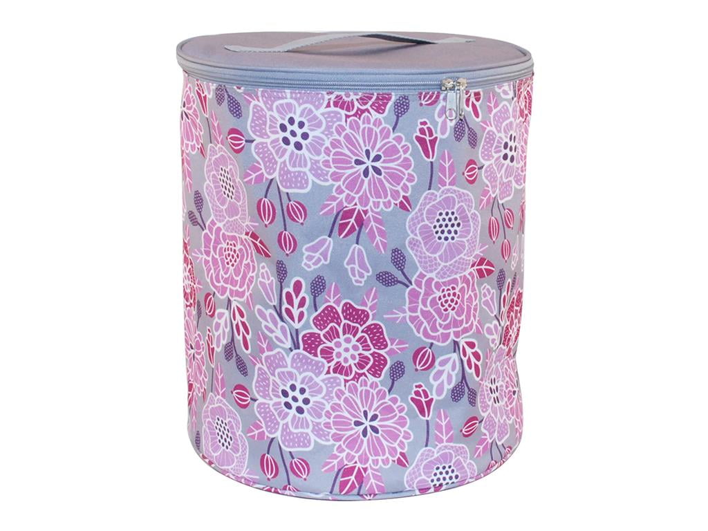Everything Mary Lg Round Yarn Bin Pink Floral - Walmart.com