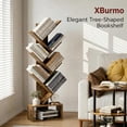 6 Tier Tree Book Shelf - Small Bookshelf Decor, Corner Bookshelf ...