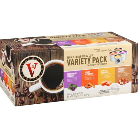 Victor Allen's Coffee Variety Pack Coffee Single Serve Brew Cups, .34 oz, 96 count - Walmart.com