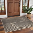 3'x5' Black Rainbow Boho Outdoor Rug - Non-Slip Thin Washable Farmhouse ...