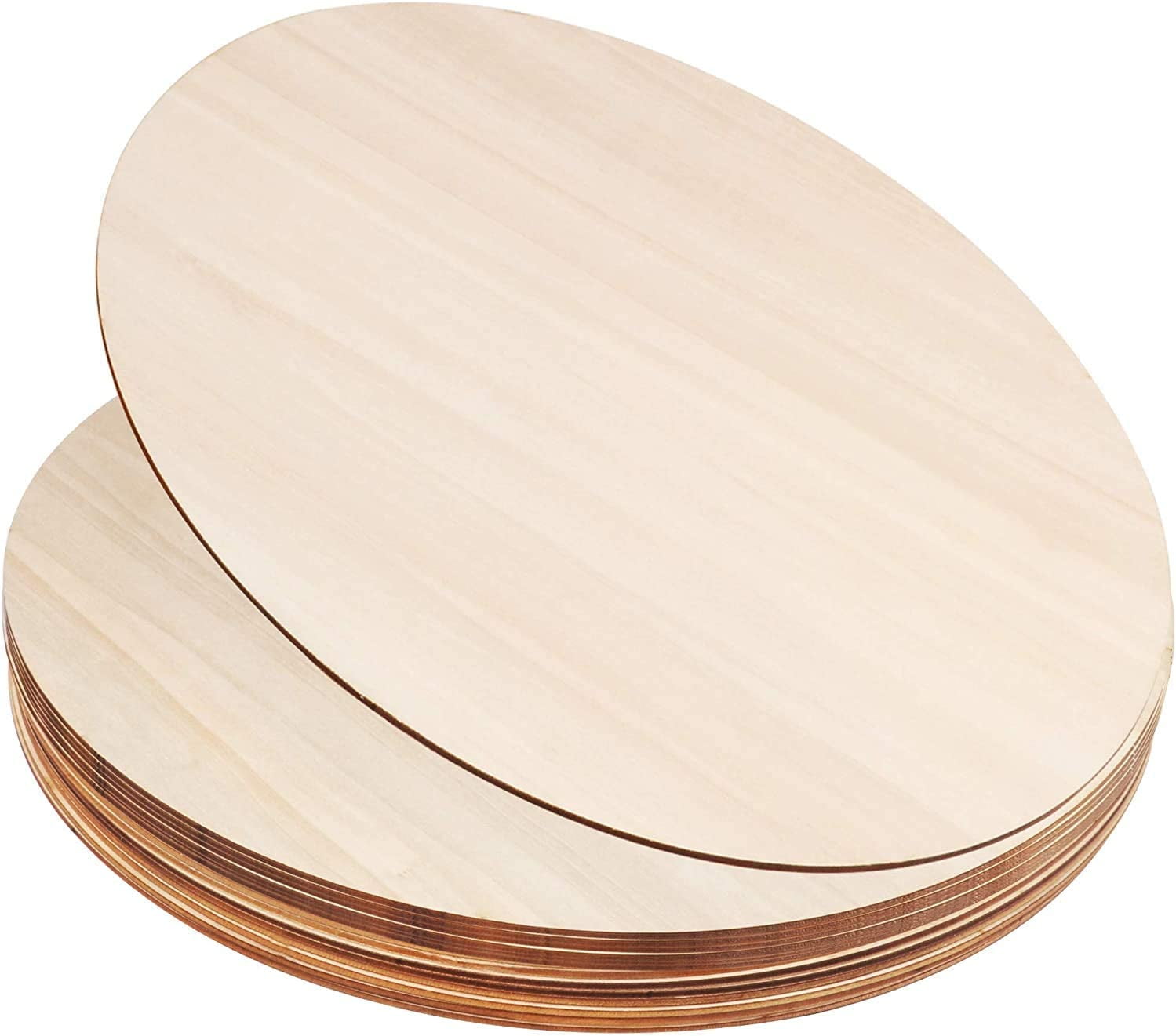 BAODELI Round Wood Rounds for Crafts, 12 Pieces of 12" Unfinished Wood ...